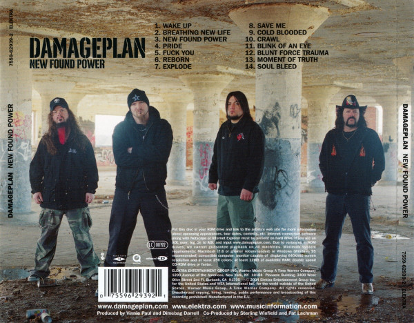 Encarte: Damageplan - New Found Power - Encartes Pop