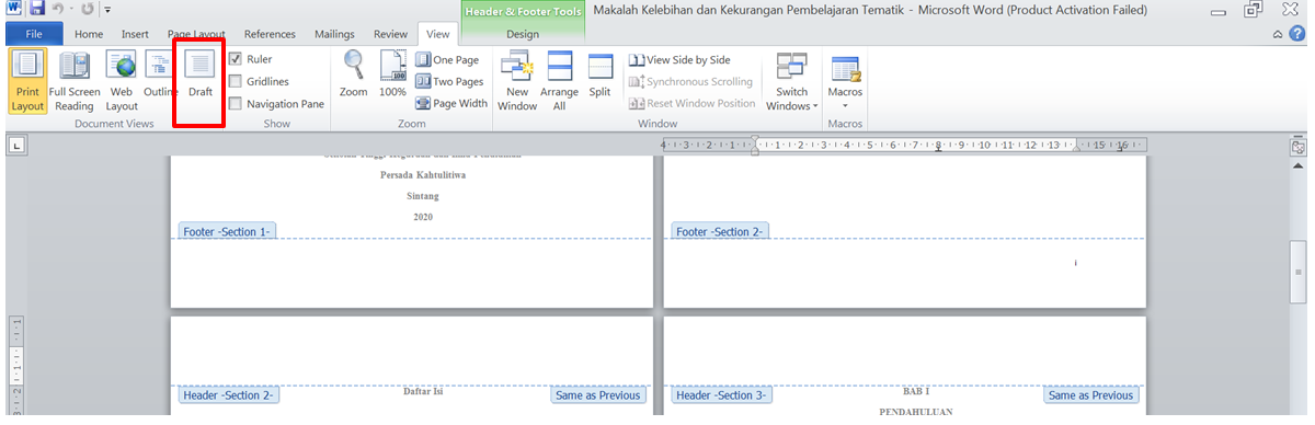 Cara Menghapus Footer Dan Header Pada Microsoft Word