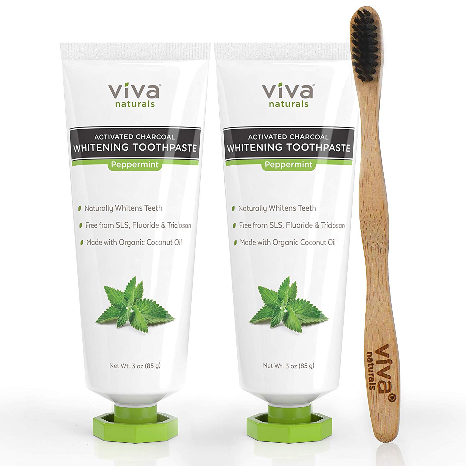 Buy Teeth Whitening Toothpaste with Bamboo Toothbrush for Brighter ...