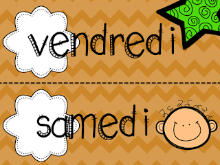 la classe de caro.: Etiquettes - Jours de la semaines, mois, dates