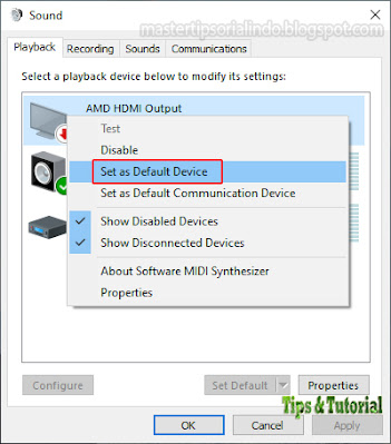 Cara Memperbaiki Audio HDMI Tidak Terdeteksi di Windows 10/11 - Mastertipsorialindo