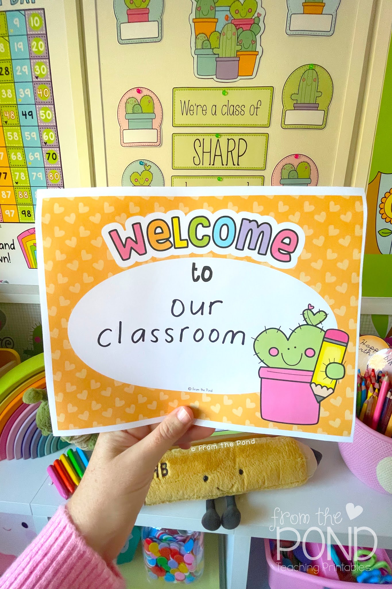 Cactus Classroom Welcome Posters | From the Pond