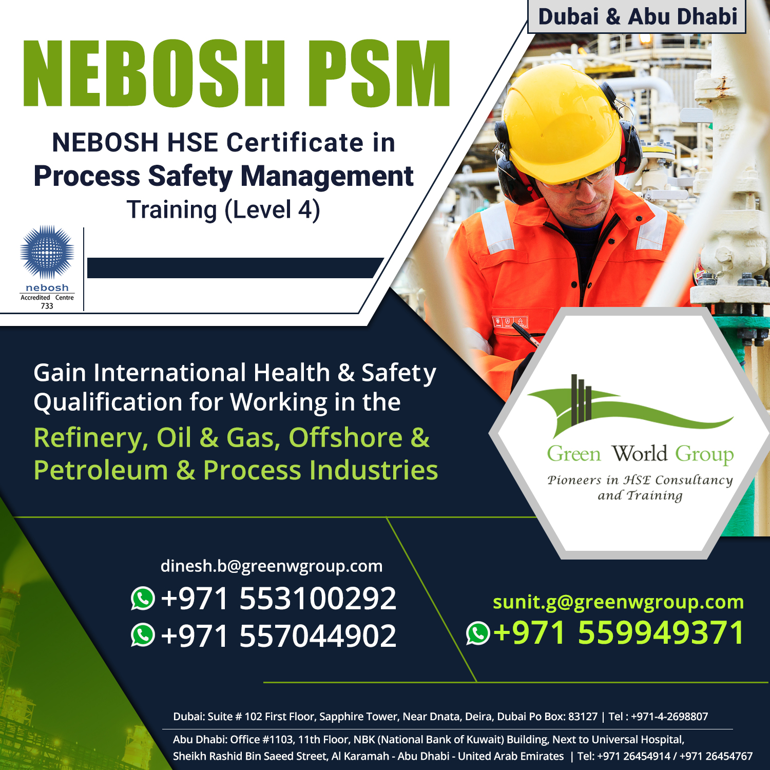 NEBOSH PSM Training in Course at Accredited Gold Learning Partner ...