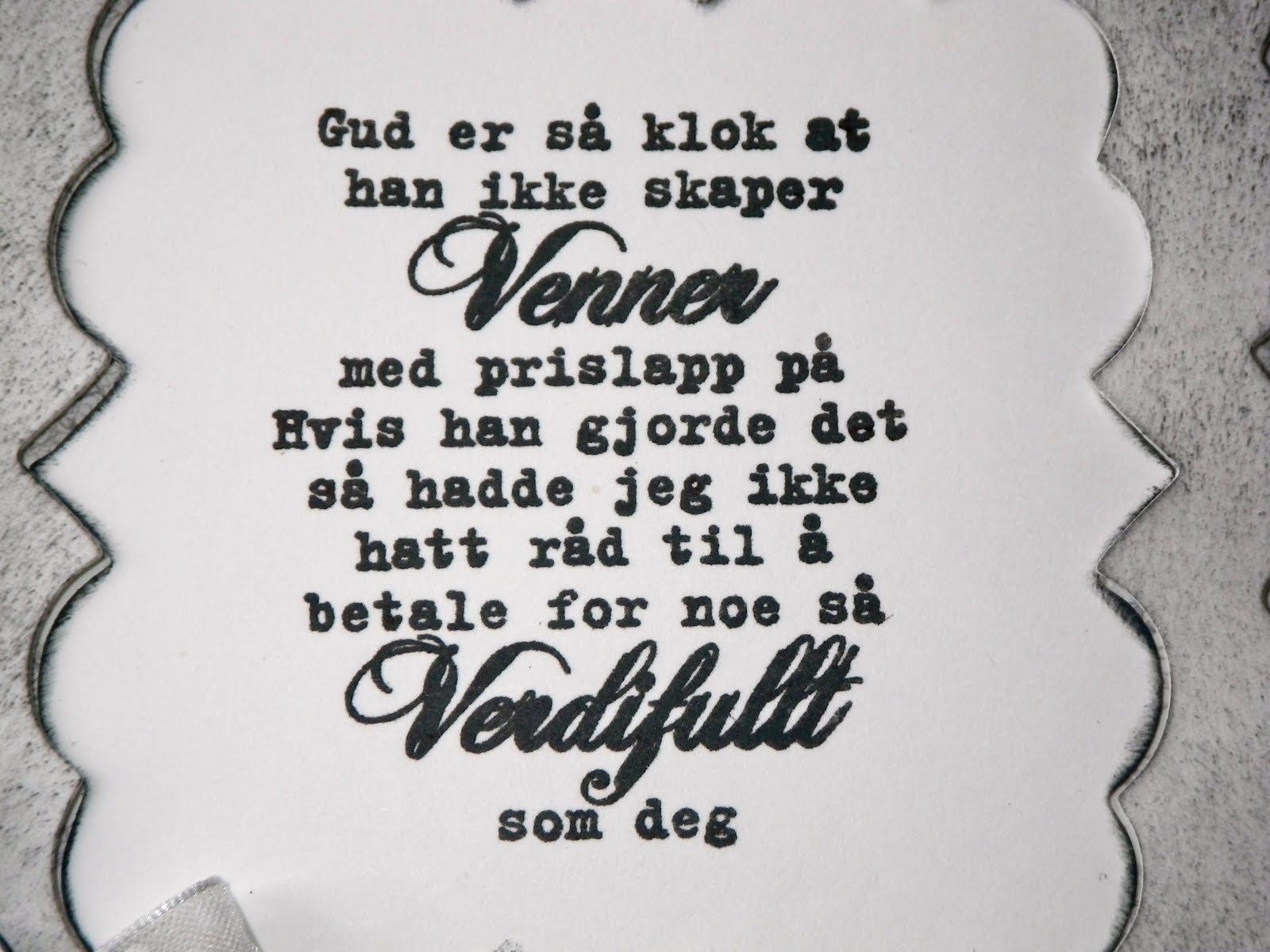 Rita's verden: Kort til en god venn :)