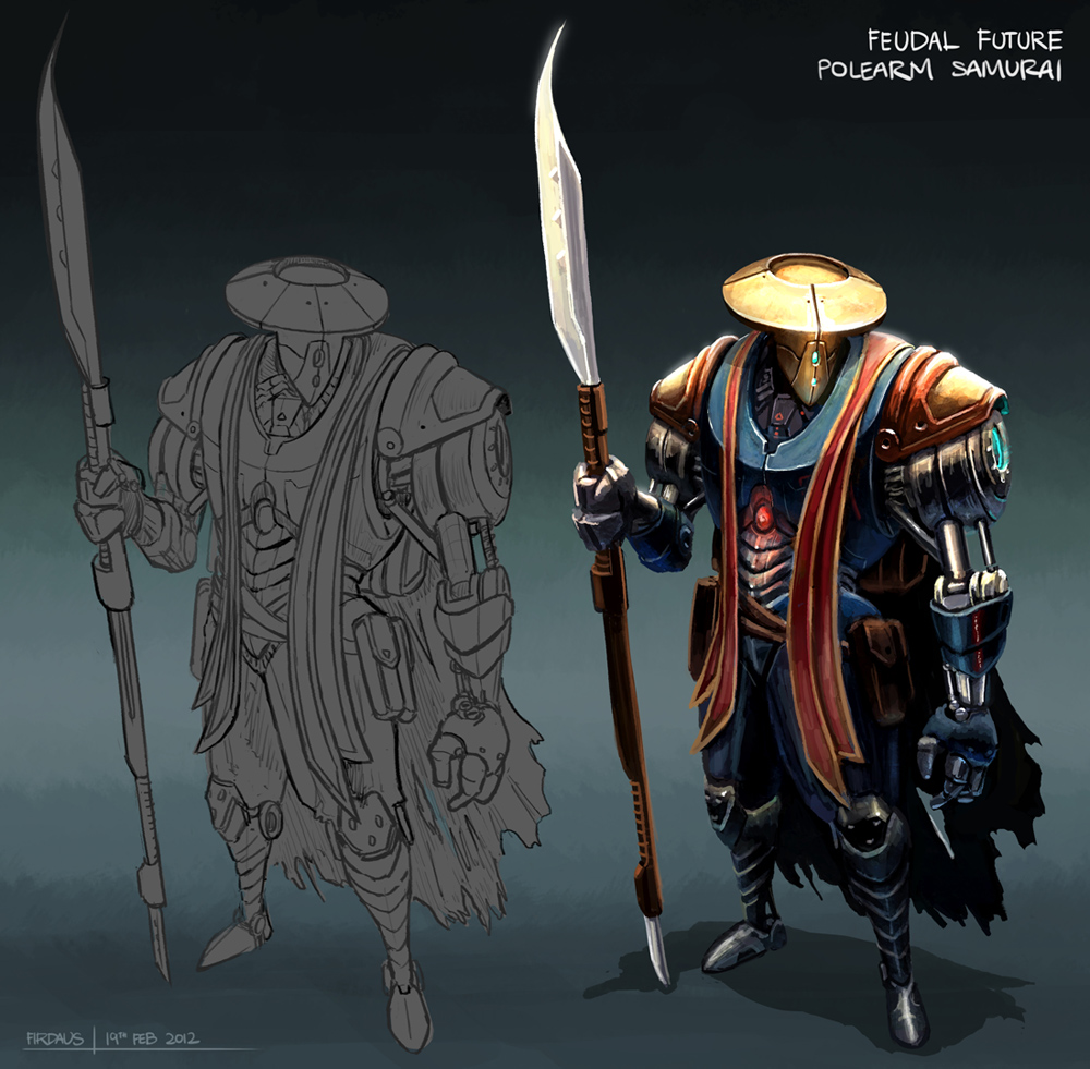 maggot in the brain: Feudal Future - Polearm Samurai