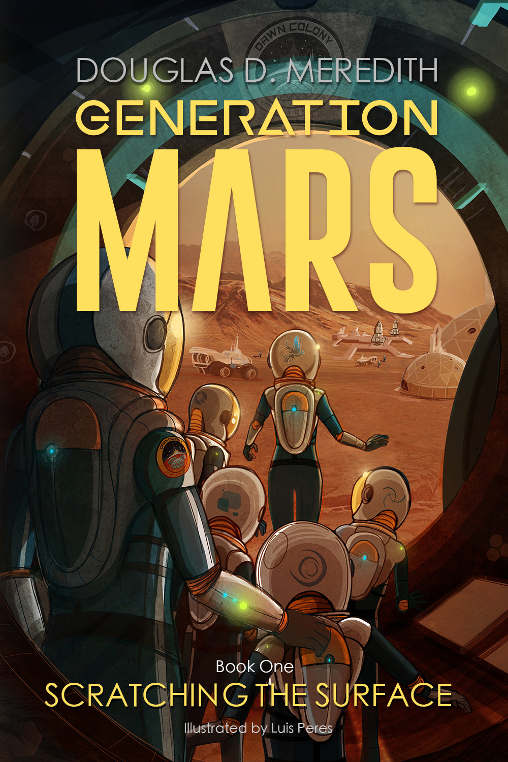 Mars colony illustrations by Luis Peres | human Mars