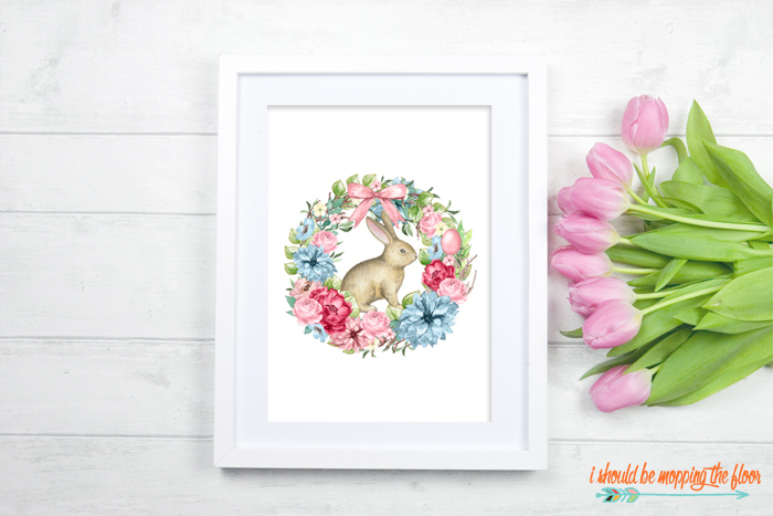 Free Botanical Bunny Printables | i should be mopping the floor