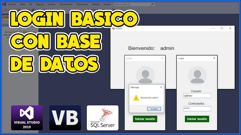 VaidrollTeam: LOGIN BASICO CON SQL SERVER EN VISUAL BASIC - VISUAL STUDIO 2019