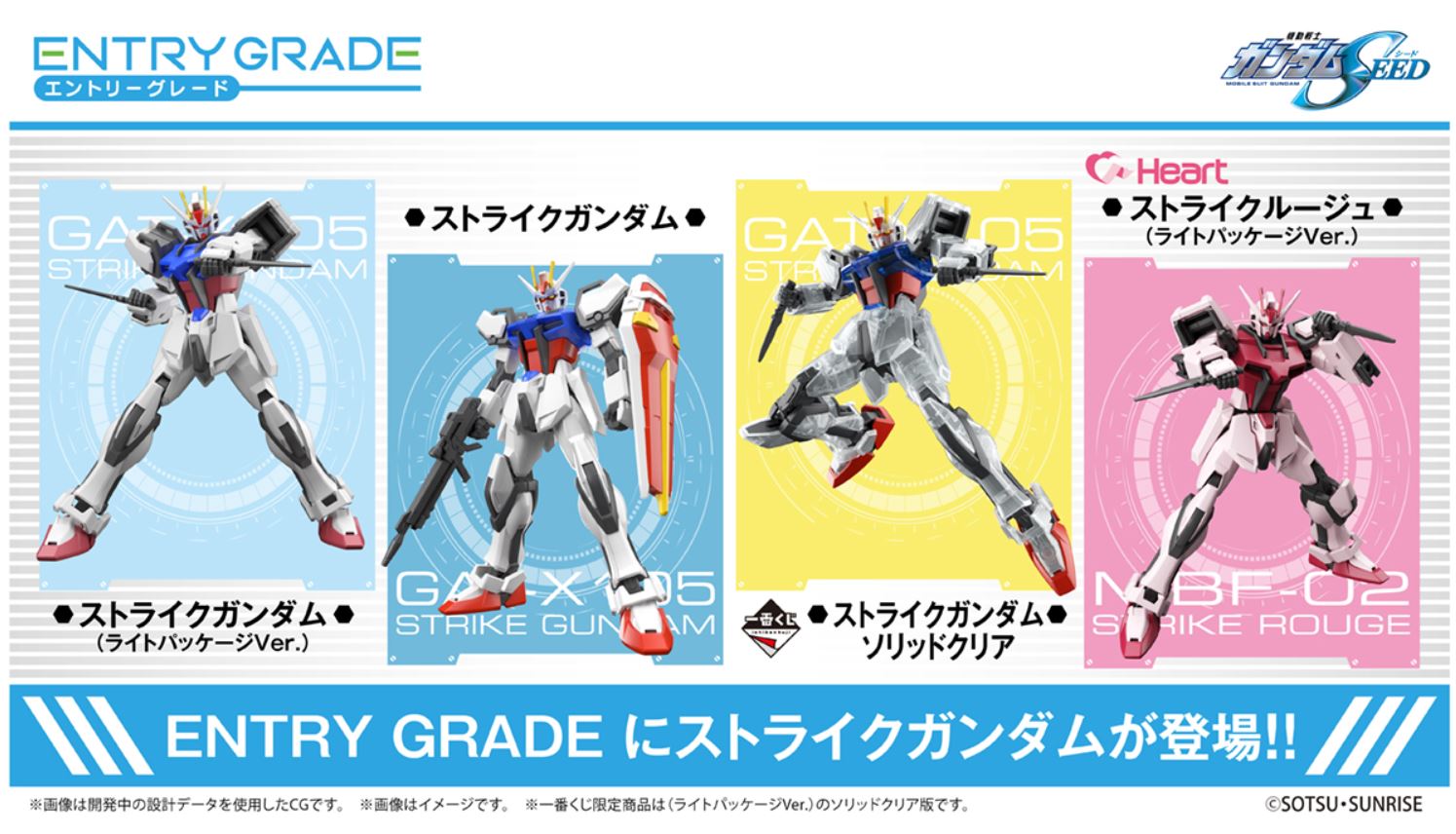 Bandai Spirits to Release Entry Grade Strike Gundam in 4 Variants
