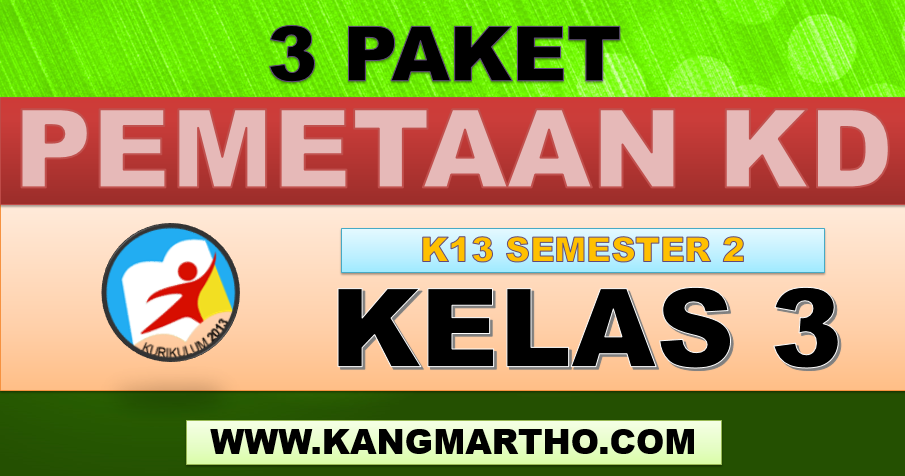 3 Paket Pemetaan KD Kelas 3 K13 SD/MI Semester 2 Excel