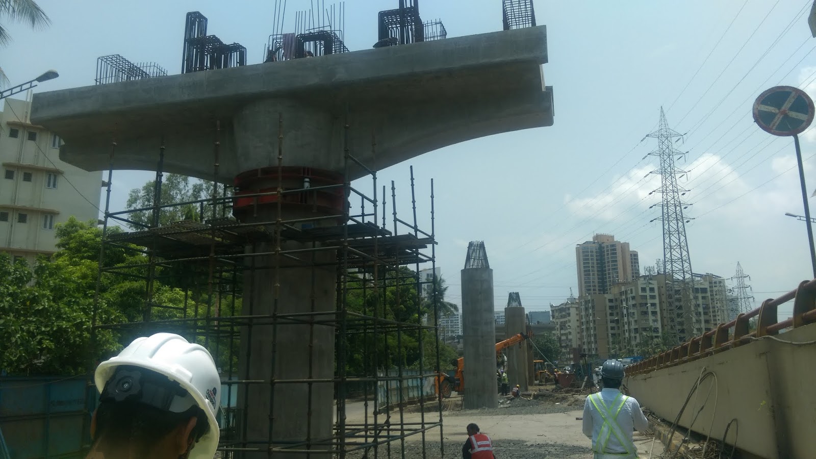 Pier Construction in Flyover or Metro Viaduct Construction