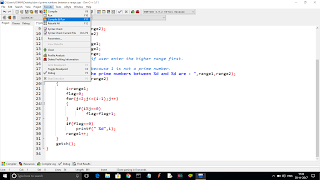 C-program to find Prime numbers between a range