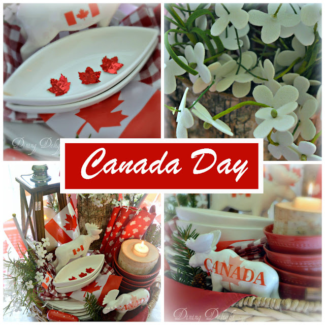 Dining Delight: Canada Day Display in a Tray