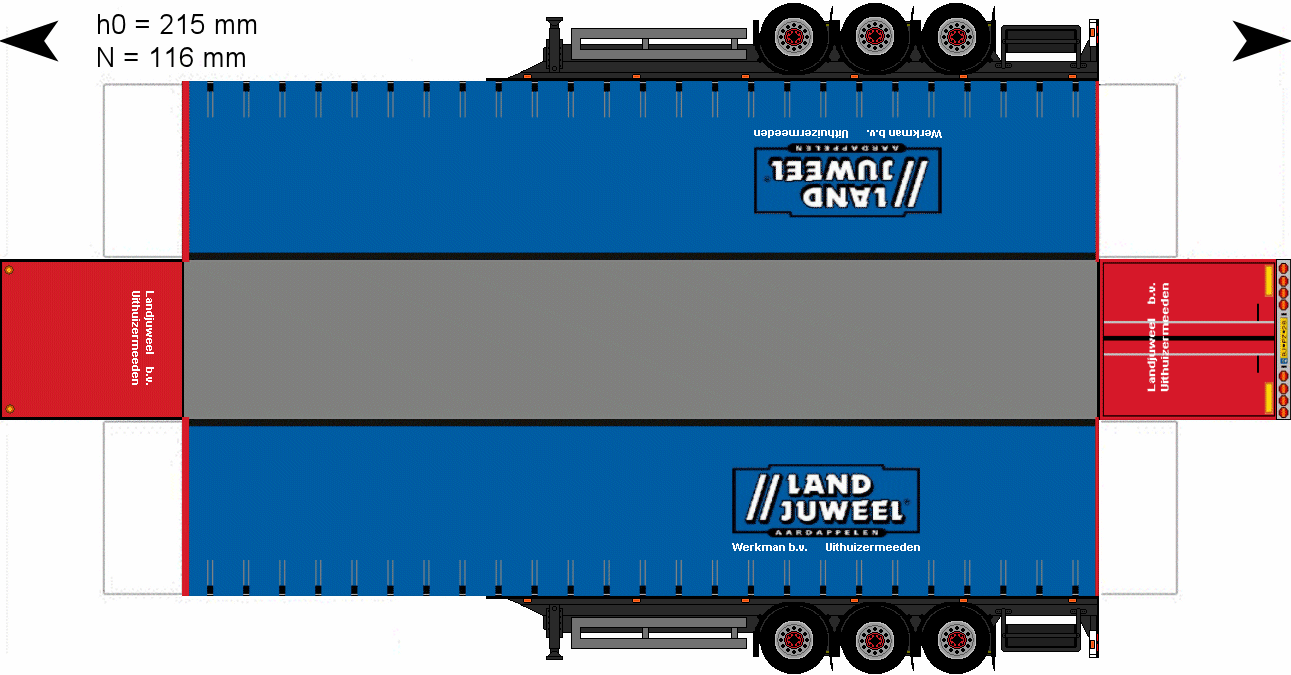 SP. Papel Modelismo: PaperCraft DAF XF - Landjuweel Transport