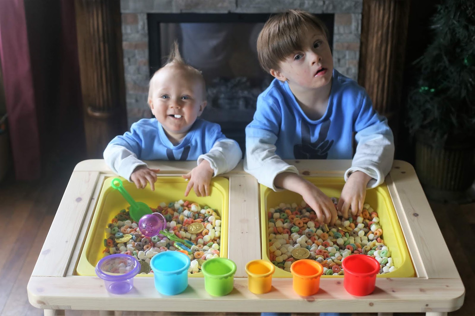 Our Five Ring Circus: Snack and Play Edible Rainbow Sensory Bin