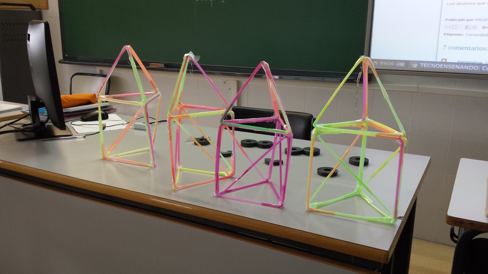 TECNOENSEÑANDO: Drinking Straw Structures Competition