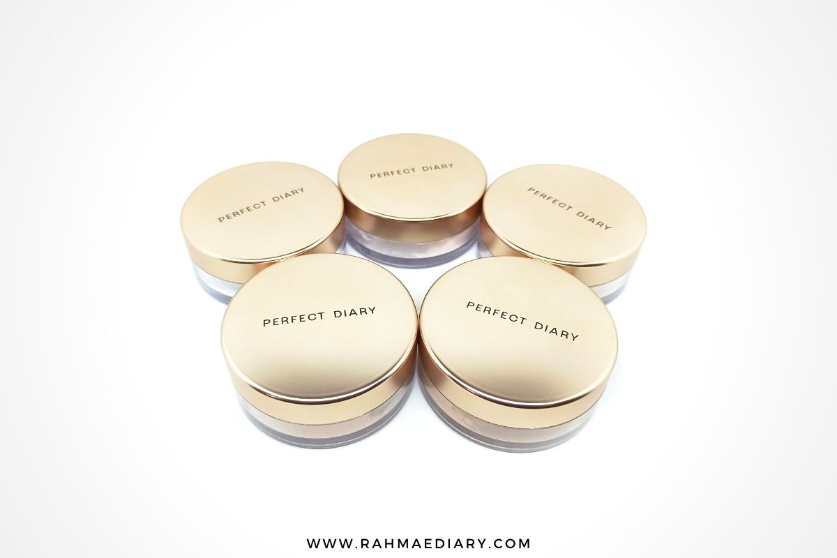 Review Perfect Diary Loose Powder All Shade | Rahma Diary