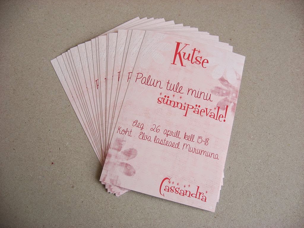 Pabeributiik: Cassandra sünnipäevakutsed