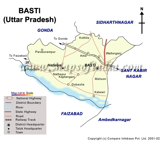Top Tourist Place India : Map of Uttar Pradesh