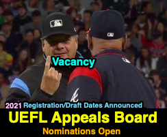 2021 UEFL Call for Appeals Board Nominations | Close Call Sports ...