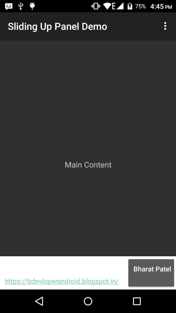 TricksAndroid : Slide up down Demo Android