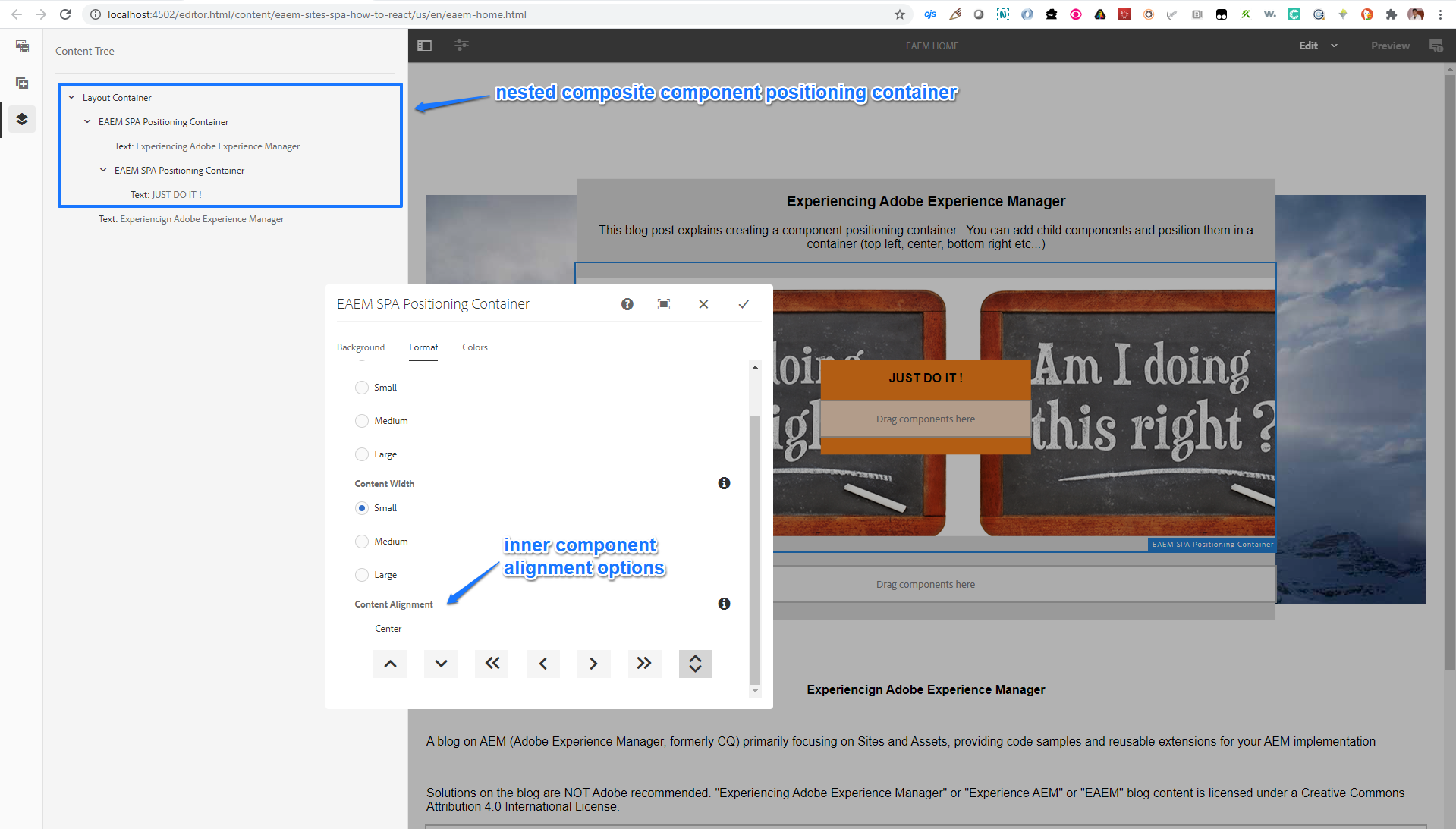 Experiencing Adobe Experience Manager Aem Cq Aem 6550 React Type Script Spa Composite