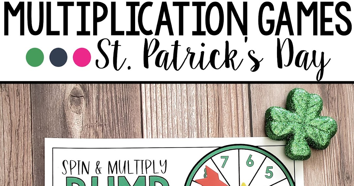 St. Patrick's Day Multiplication Bump Game FREEBIE | Sara J Creations