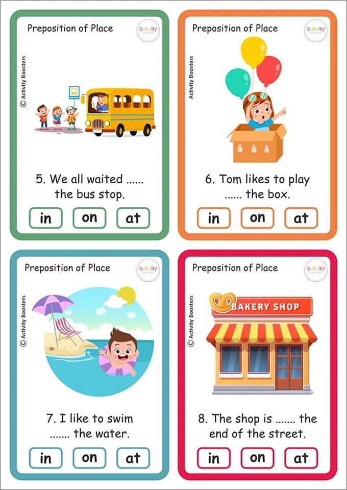 Esl Flashcards Prepositions Of Place at Mario Spencer blog