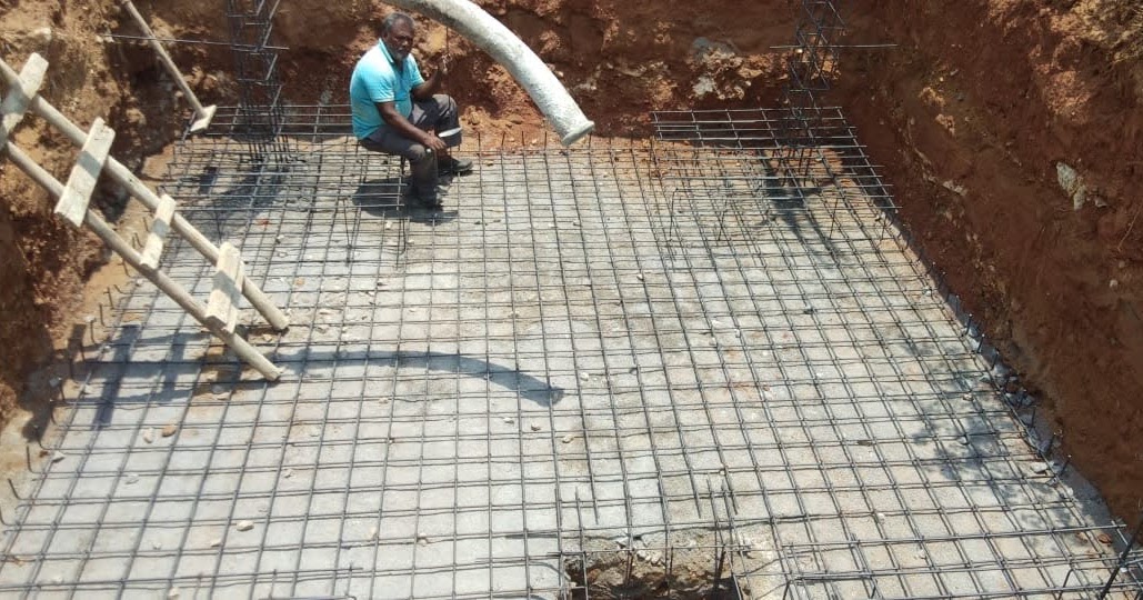 Bar bending for Column Footing - key for the building foundation