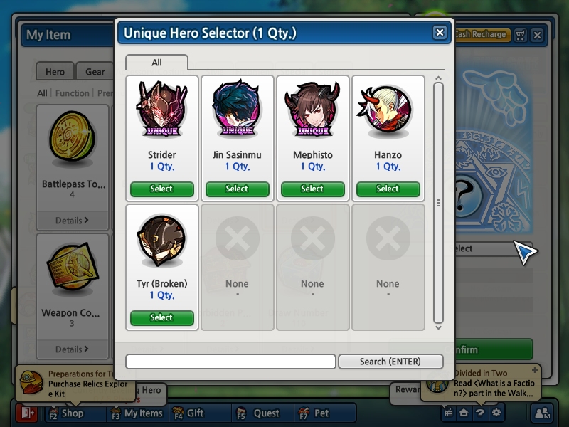 Isi "True Medal Box" & "Unique Hero Selector" | Lost Saga Forever ...