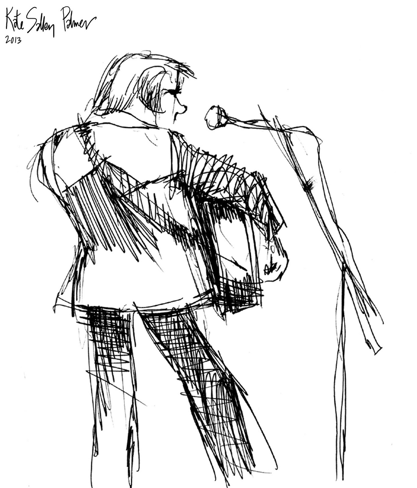 It’s Always Something: George Jones in concert-early 80's-drawn from life