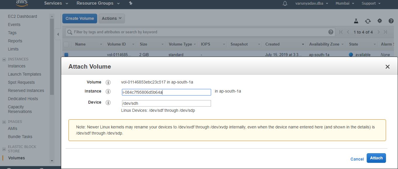 Oracle Database Commands and Practical Examples: AWS - Add swap Volume ...