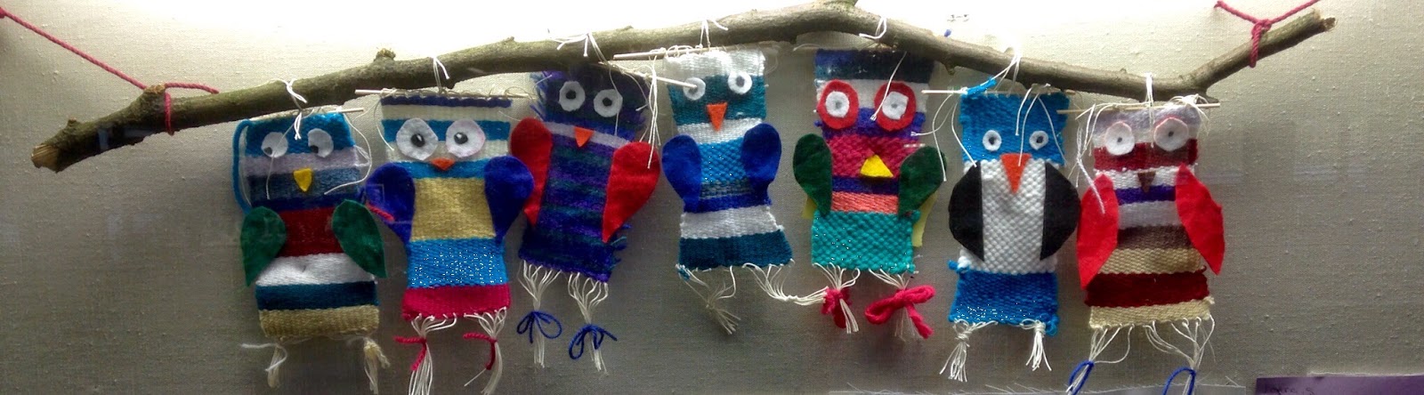 Trudelshuhns textile Experimente : Gewebte Eulen