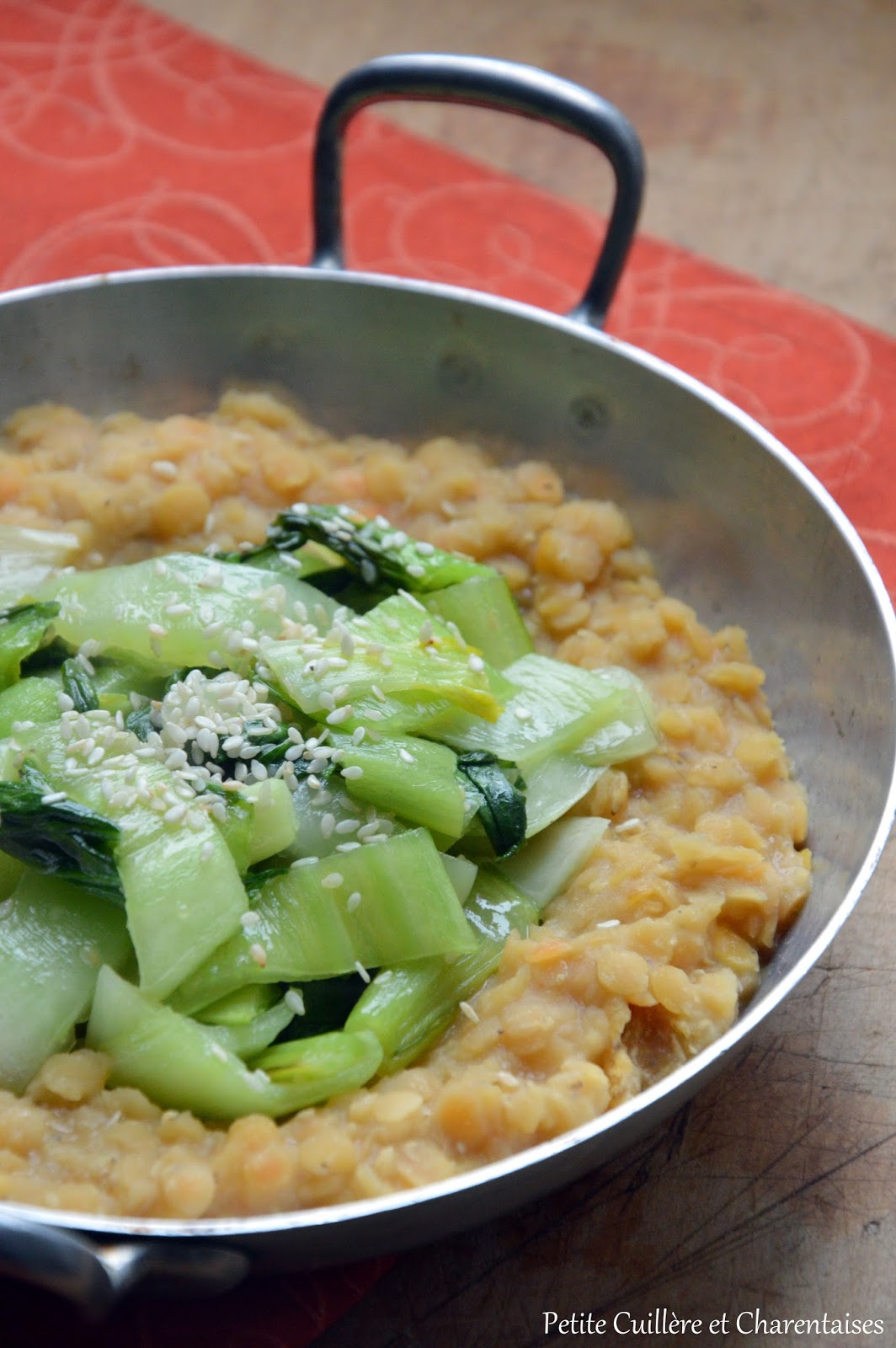 Petite Cuillère et Charentaises: Lentilles corail et Chou pak choï ...