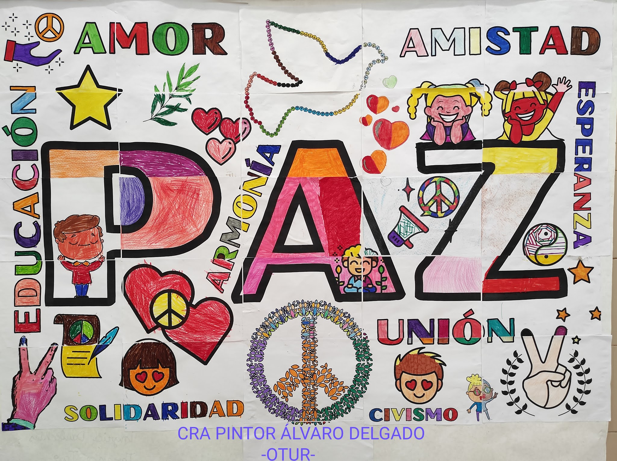 CRA PINTOR ÁLVARO DELGADO: MURAL DEL DÍA DE LA PAZ