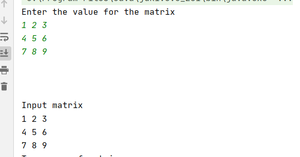 Transpose of Matrix in Java - CS Academy