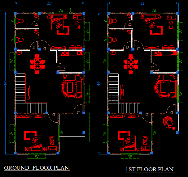 2 bhk duplex house plan design