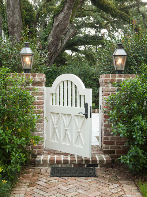 This gate is truly beautiful and is perfect for the brick path and ...
