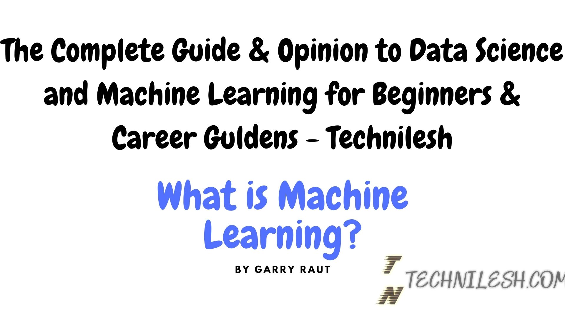 The Complete Guide & Opinion to Data Science and Machine Learning for ...