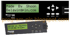 LCD Display of DL06 PLC
