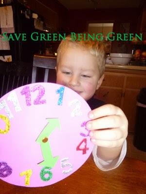 Save Green Being Green: Try It Tuesday: DIY Teaching Clock