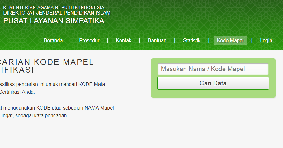 Cara Pilih Kode Mata Pelajaran Yang Sesuai dan Pola Sertifikasi Guru ...