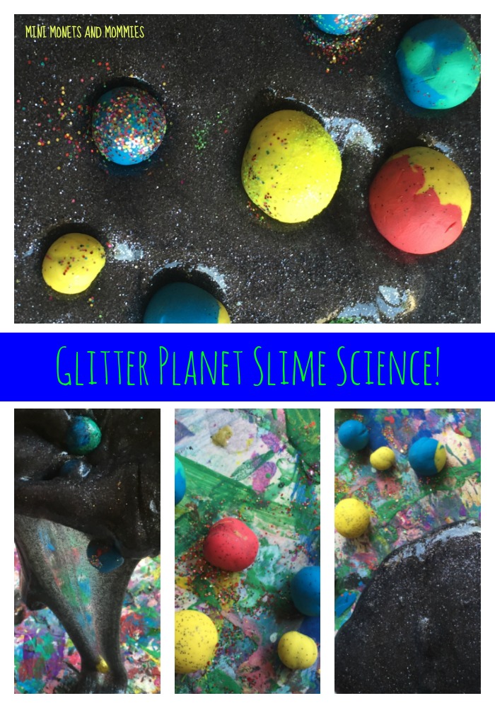 Mini Monets and Mommies: Kids' Solar System Slime Science and Art Activity