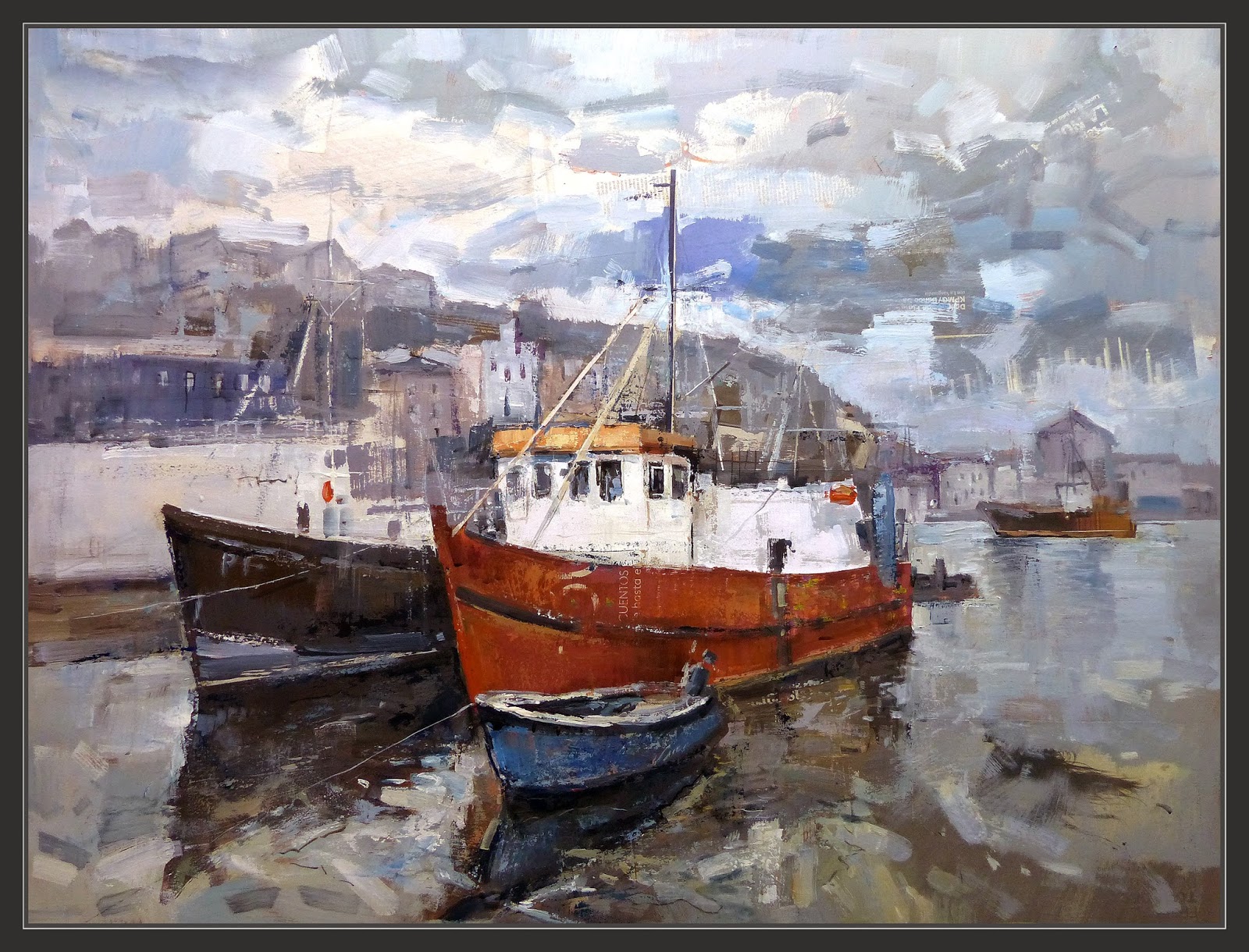 Ernest Descals.Artista Pintor: PAISAJES-MARINAS-PINTURA-PUERTO-MAR ...