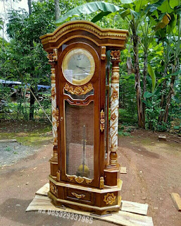 Almari jam almari jam ukir almari jam kayu jati - GIRINDRA JATI JEPARA