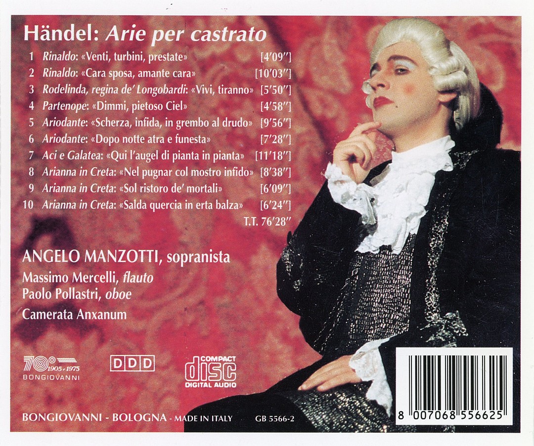 makdelart - classique: Handel - Arie per castrato (Angelo Manzotti ...