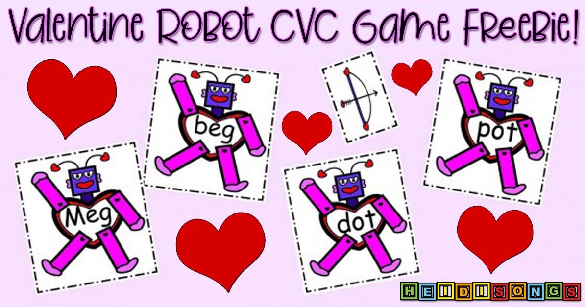 Valentine Robot CVC Game Freebie!