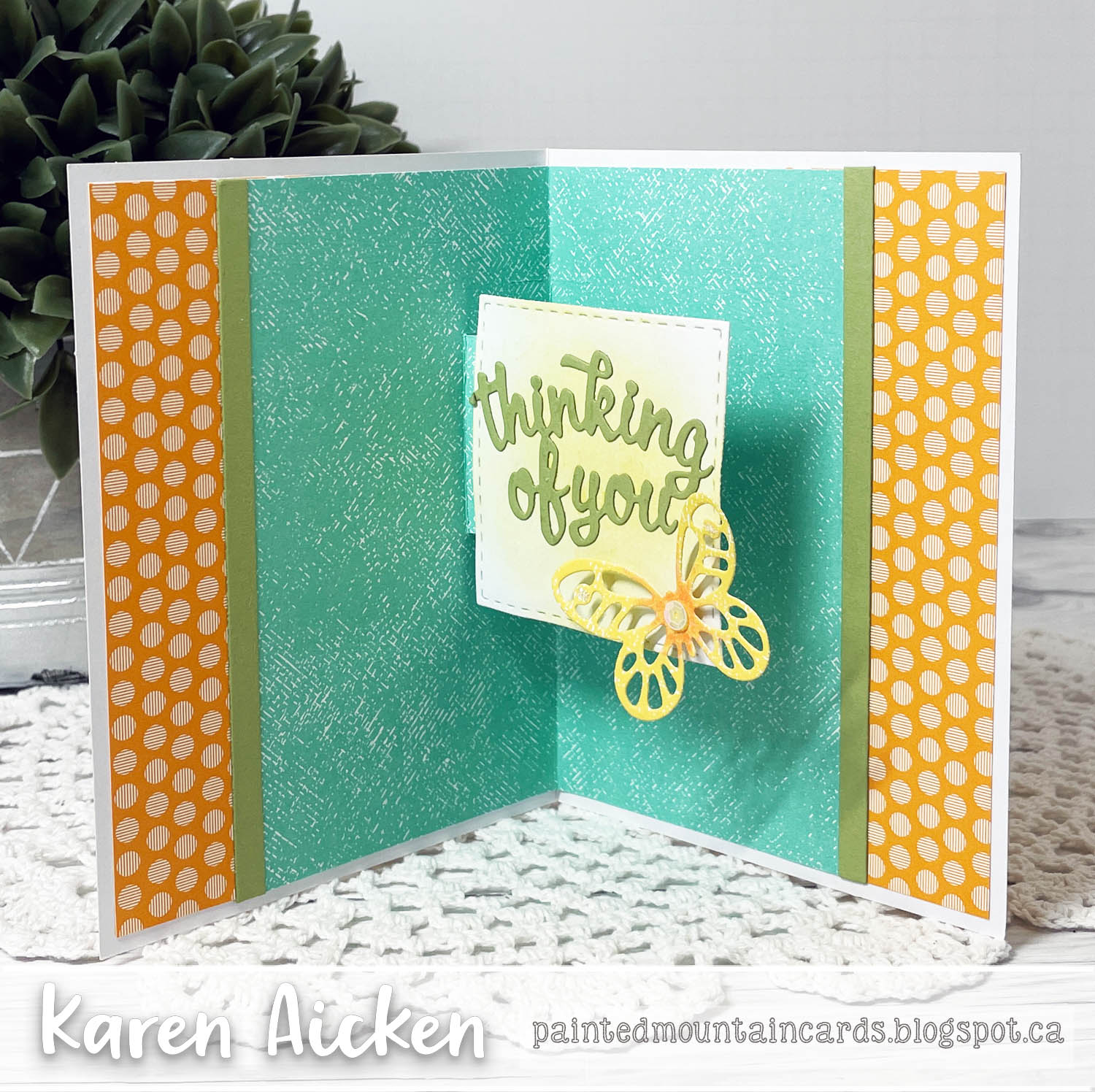 Painted Mountain Cards: Sunflower & Hello Pop Up Card