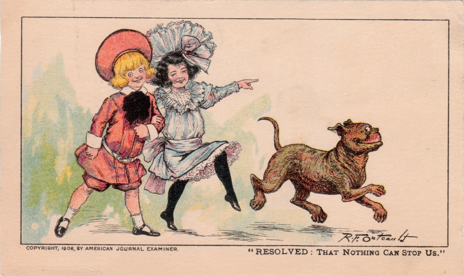 The Paper Collector: Buster Brown postcard by R.F. Outcault, 1906
