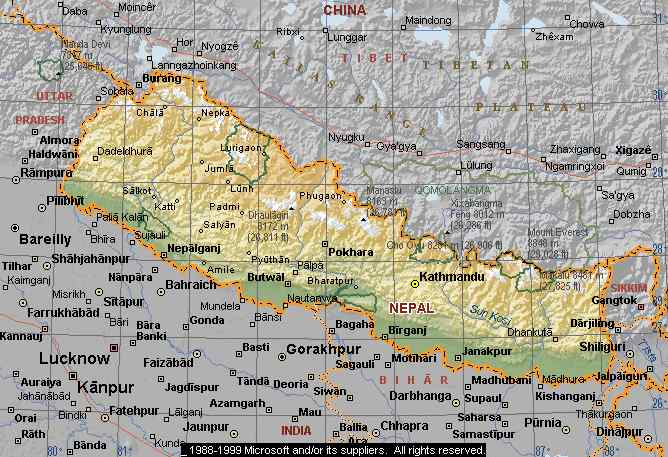 NEPAL - GEOGRAPHICAL MAPS OF NEPAL ~ Klima Naturali™